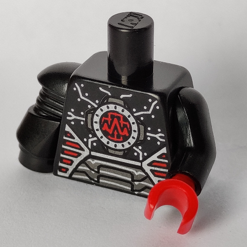 LEGO PART 63208pr1239 Torso Robot with Red Oscilloscope Print, Black ...