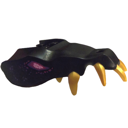 LEGO PART 72224pr0002 Creature Body Part, Dragon Head Upper Jaw with 4 ...
