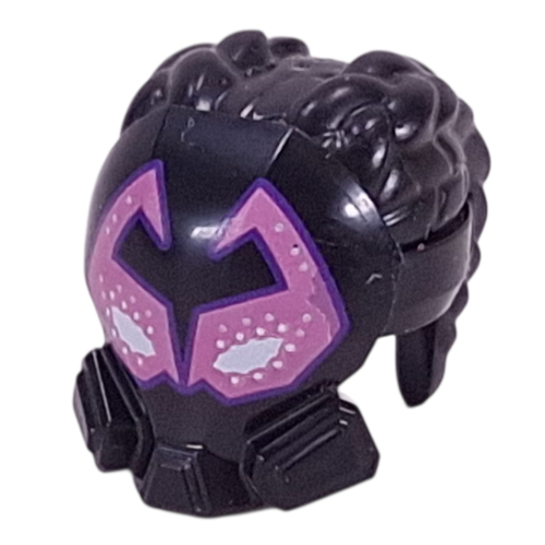 LEGO PART 7416pr0001 Mask with Hair, Two Thick Braids, Dark Pink Visor ...