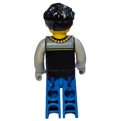 LEGO PART 76519pr0003 Juniors Midifig, Max, Black Torso, Light Gray ...