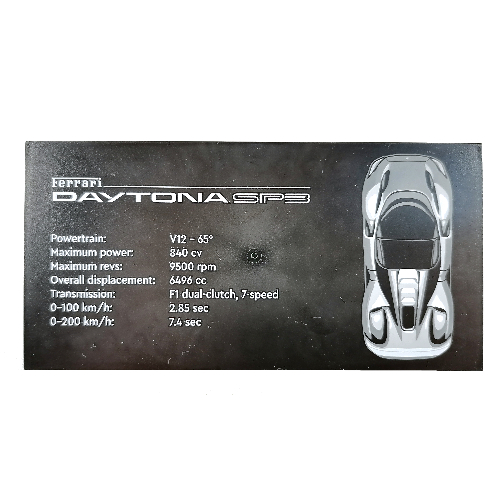 LEGO PART 90498pr0014 Tile 8 x 16 with Bottom Tubes and White Ferrari ...