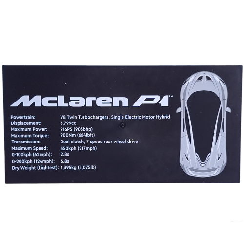 LEGO PART 90498pr0028 Tile 8 x 16 with White McLaren Stats Print ...