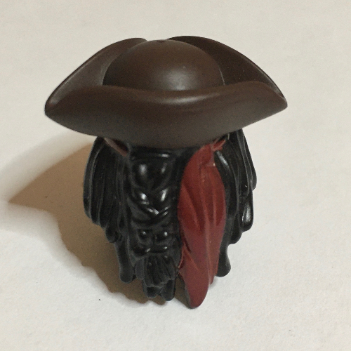LEGO PART 95220pr0001 Hair and Hat, Dreadlocks with Beads, Dark Red ...