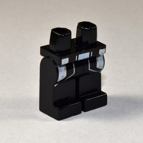 LEGO PART 970c03pr0036 Hips and Black Legs with Silver Fade Pockets ...