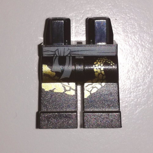 LEGO PART 970c03pr0046 Hips and Black Legs with Gray Belt and Black ...