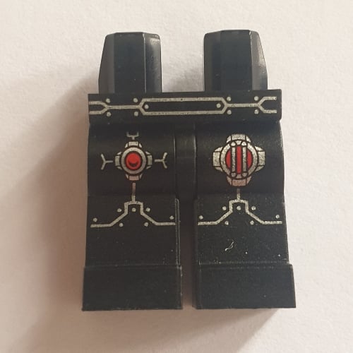 LEGO PART 970c03pr0379 Hips and Black Legs with Robot Armour with ...