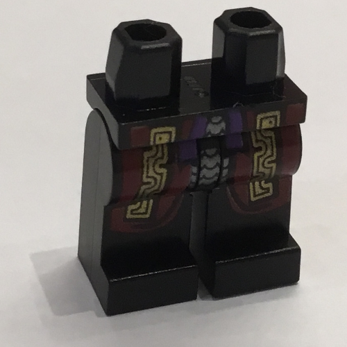 LEGO PART 970c03pr0770 Hips and Black Legs with Dark Red and Gold Robe ...