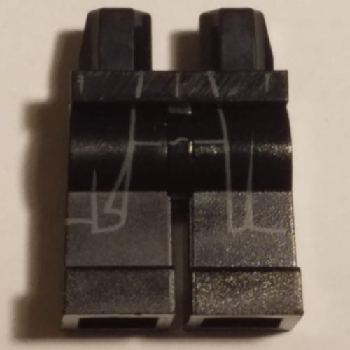 LEGO PART 970c03pr0957 Hips and Black Legs with Coat Tails, with Shirt ...