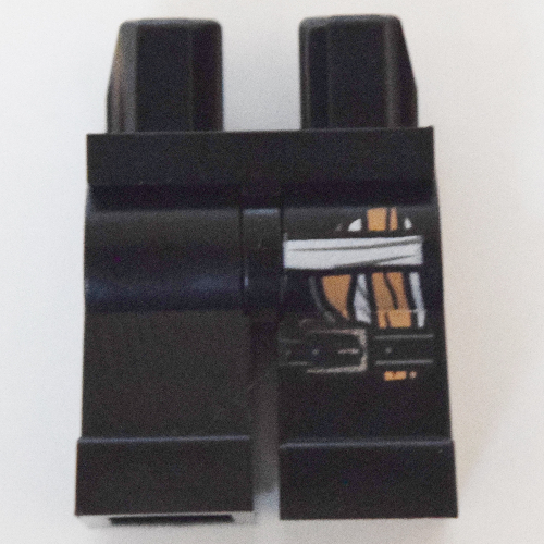 LEGO PART 970c03pr1749 Hips and Black Legs with Black Belt/Strap, Gun ...