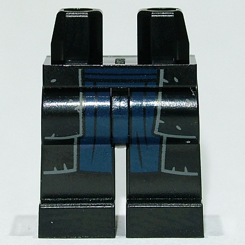 LEGO PART 970c03pr2268 Hips and Black Legs with Coattails, Dark Blue ...