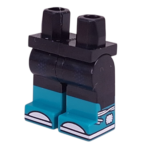 LEGO PART 970c03pat46pr0001 Hips with Black Legs and Dark Turquoise ...