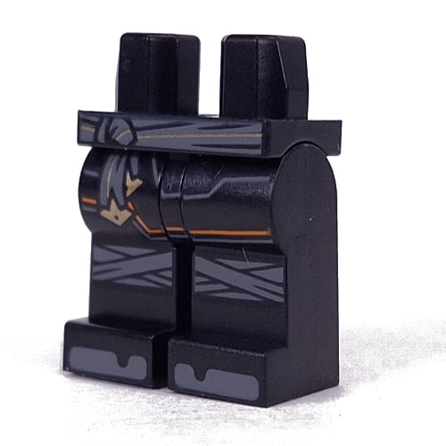 LEGO PART 970c03pr0040 Hips and Black Legs with Dark Bluish Grey Belt ...