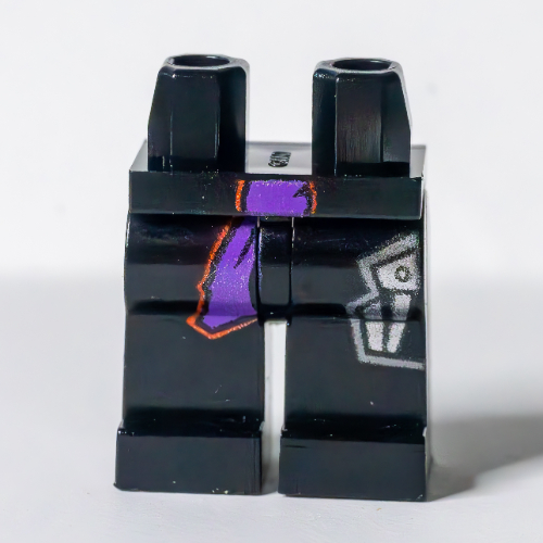LEGO PART 970c03pr0603 Hips and Black Legs with Purple and Red Sash ...