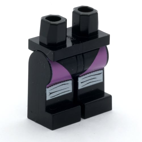 LEGO PART 970c03pr0611 Hips and Black Legs with Leotard and White Leg ...