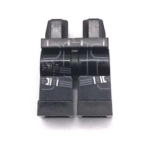 LEGO PART 970c03pr1102 Hips and Black Legs with 2 Straps on Right Leg ...