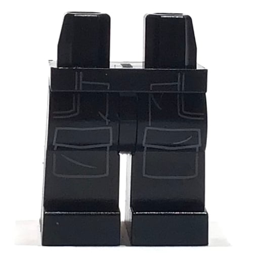 LEGO PART 970c03pr2418 Hips and Black Legs with Light Bluish grey Pants ...