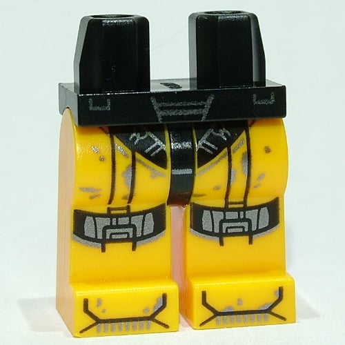 LEGO PART 970c38pr2386 Hips and Bright Light Orange Legs with Black ...