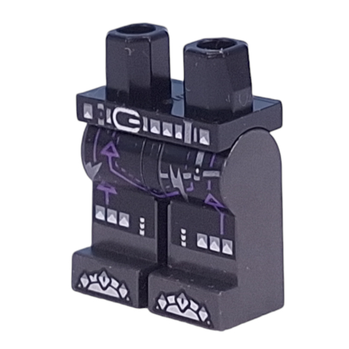 LEGO PART 970c75pr2665 Hips and Pearl Titanium Legs with Silver Belt ...