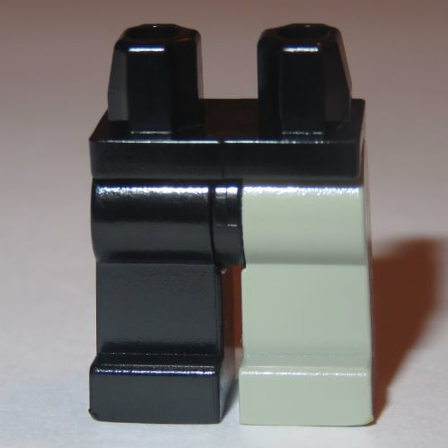 LEGO PART 970l14r03 Hips and Light Bluish Gray Left Leg, Black Right ...