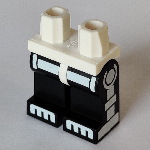 LEGO PART 970c03pr0914 Hips and Black Legs with White Horizontal Line ...