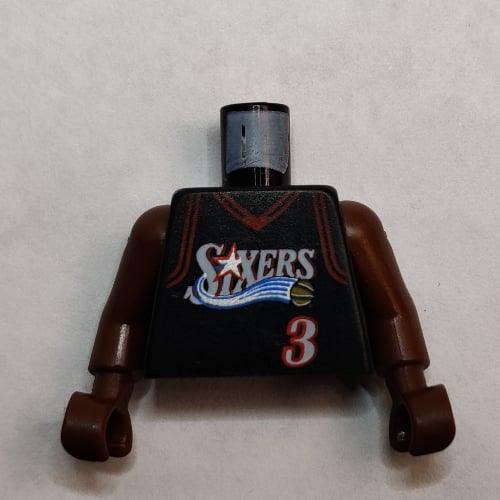 LEGO PART 973b16pr0140 Torso Basketball Jersey, Philadelphia 76ers '3 ...