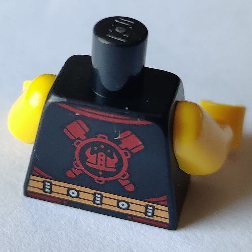 LEGO PART 973c01h01pr6824 Torso, Dark Red Apron, Bead Necklace, Medium ...