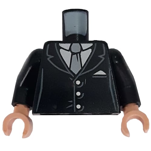 LEGO PART 973c03h02pr1960 Torso Formal 3 Button Suit with Gray Tie ...