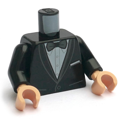 LEGO PART 973c03h02pr6323 Torso, Tuxedo Jacker, White Shirt, Black ...
