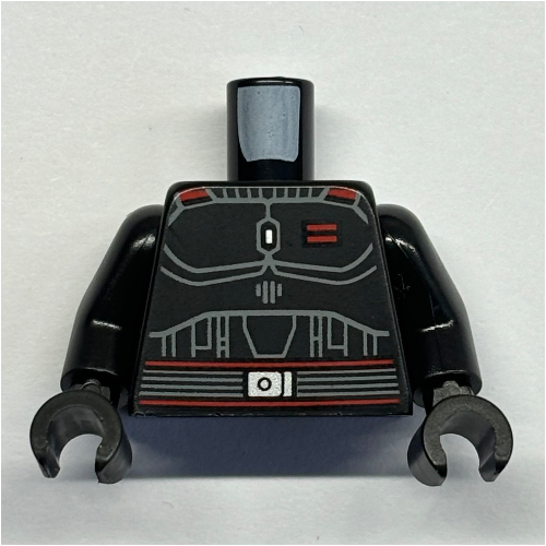 LEGO PART 973c03h03pr0016 Torso, Silver/Red Dark Trooper Armor print ...