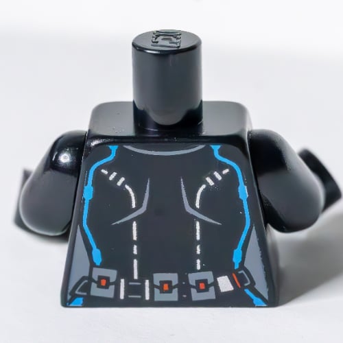 LEGO PART 973c03h03pr3013 Torso Jumpsuit with Zipper and Belt, Red ...