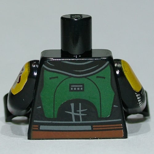 LEGO PART 973c03h03pr5850 Torso Armor, Dark Green Chest Plate, Reddish ...