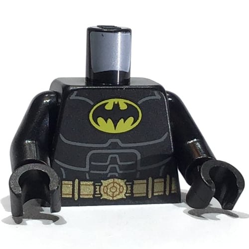 LEGO PART 973c03h03pr6561 Torso Batman Logo with Muscles, Gold Belt ...