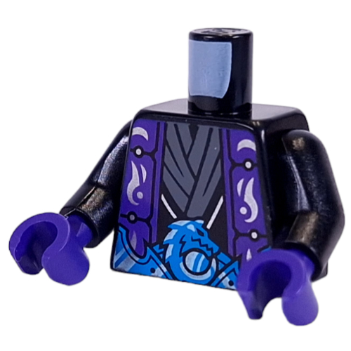 LEGO PART 973c03h09pr0004 Torso, Dark Purple Rove, Big Dark Azure ...