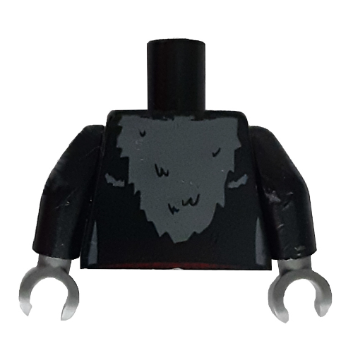 LEGO PART 973c03h12pr2236 Torso Muscles and Chi Orb Print, Black Arms ...