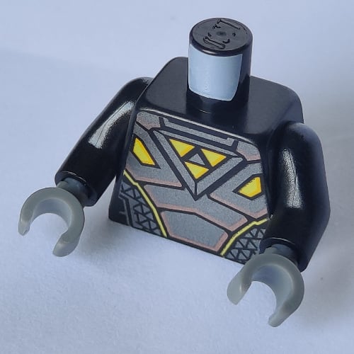 LEGO PART 973c03h12pr4855 Torso Armor Pearl Titanium Plates with Copper ...