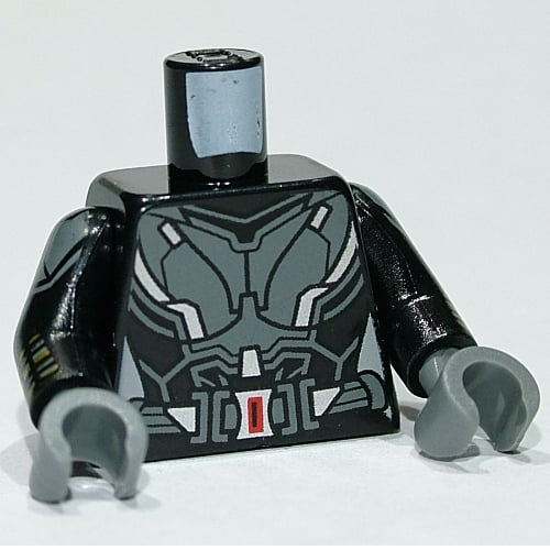 LEGO PART 973c03h12pr5182 Torso Armor, Dark Bluish Gray and Silver ...