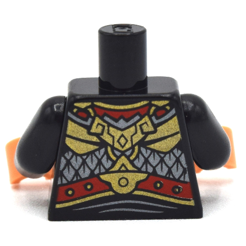LEGO PART 973c03h13pr5874 Torso Armor, Ornate with Silver, Gold, and ...