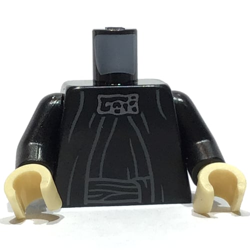 LEGO PART 973c03h26pr6604 Torso, Robe print, Black Arms, Tan Hands ...