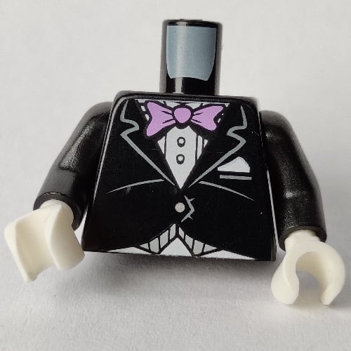 LEGO PART 973c03h27pr2308 Torso Formal Jacket with Lavender Bow Tie ...