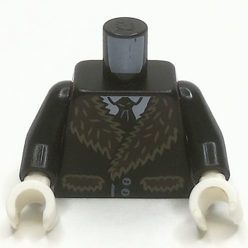 LEGO PART 973c03h27pr2488 Torso Coat with Brown Fur Trim, White Shirt ...