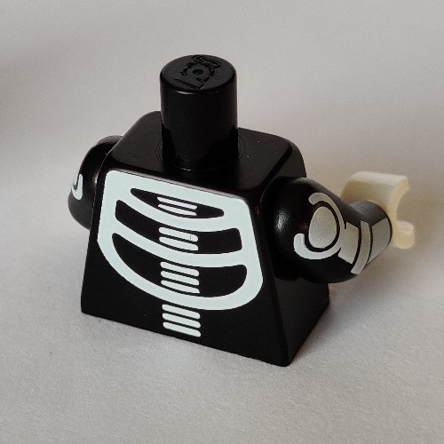 LEGO PART 973c03h27pr3116 Torso Skeleton Bones, Spine and Ribs Print ...