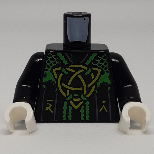 LEGO PART 973c03h27pr5152 Torso Robe, Lime Keltic Knot, Green String ...