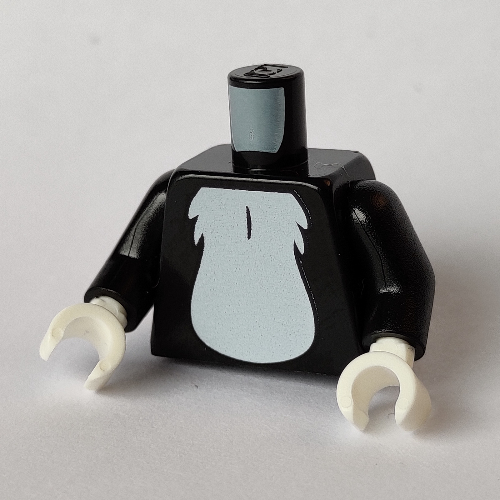 LEGO PART 973c03h27pr5447 Torso, White Fur print, Black Arms, White ...