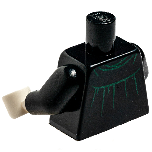 LEGO PART 973c03h27pr5996 Torso Robe with Crease Lines, White Neck ...