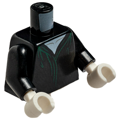 LEGO PART 973c03h27pr5996 Torso Robe with Crease Lines, White Neck ...