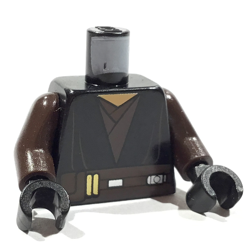 LEGO PART 973c07h03pr1795 Torso Jedi Robe, Dark Brown Belt Print, Dark ...