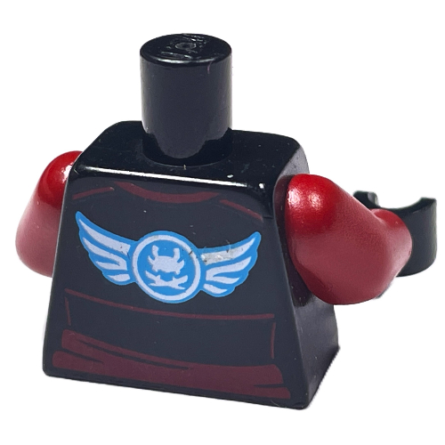 LEGO PART 973c10h03pr9967 Torso Robe with Gold Clasps, Bird, Dark Red ...