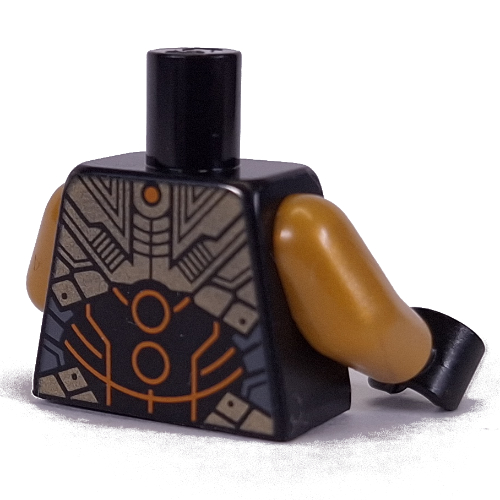 LEGO PART 973c21h03pr0008 Torso Armour, Gold and Dark Bluish Gray ...