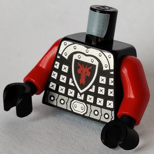LEGO PART 973c22h03pr2394 Torso Dragon Knight Scale Mail with Silver ...