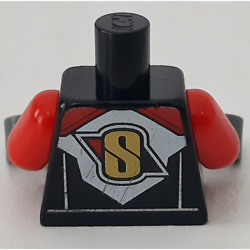 LEGO PART 973c22h12pr2930 Torso Race Suit Yellow 'S', Red and White ...